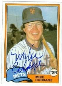 Mike Cubbage autographed baseball card (New York Mets) 1981 Topps #752 ...