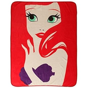 Amazon.com: Disney The Little Mermaid Minimalist Ariel Throw Blanket ...