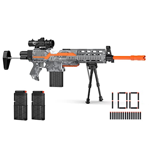 Toy Gun for Nerf Guns Automatic Machine Gun, 3 Modes Toy Foam Blasters ...