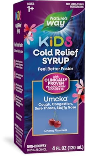 Nature's Way Cold Relief Syrup for Kids 1+, Umcka, Shortens Duration ...