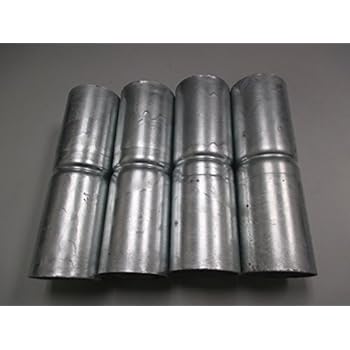 Amazon.com : Chain Link Fence Top Rail Sleeves Galvanized Steel 4 Pc ...