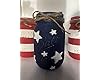 Amazon.com: American Flag Mason Jar Set/Fourth of July Decor/Red, White ...