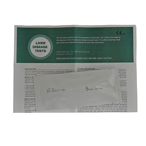 5 x Home Liver Function Test Kit - Urine Testing Strips - One Step® in ...