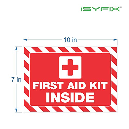 First Aid Kit Inside Signs Stickers for Home, Schools & Business – 2 ...