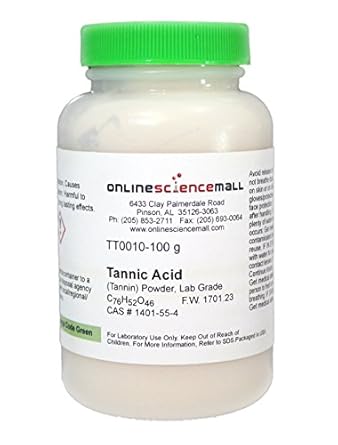 Tannic Acid Powder Laboratory Chemical 100g: Amazon.com: Industrial ...