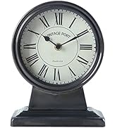 Amazon.com: NIKKY HOME Vintage Mantel Table Clock, Silent Non-Ticking ...