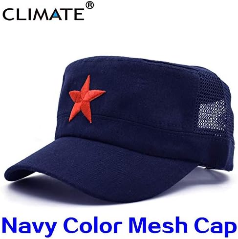 WAZHX Communist Cap Caps Hats Men Red Star Army Cap Party Men ...