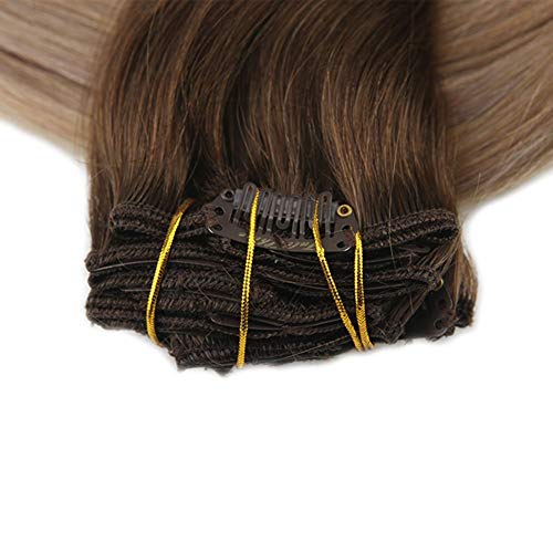 [PROMOTION] Full Shine 14 inch Clip in Full Hair Extensions Real Hair ...