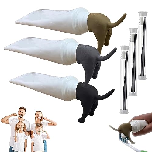3Pcs Pooping Dog Butt Toothpaste Topper Toothpaste Squeezer Toothpaste ...