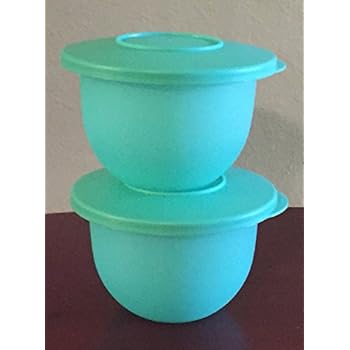 Amazon.com: Tupperware Impressions Mini Bowls 2.5 Cup Set of 2 in Sea ...