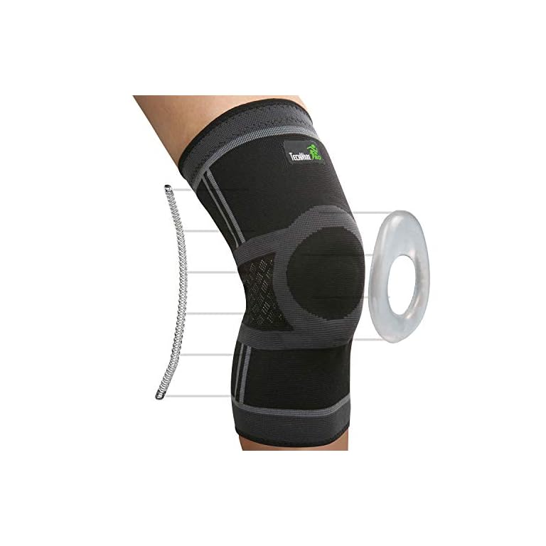 TechWare Pro Knee Compression Sleeve - Knee Braces for Knee Pain. Knee ...