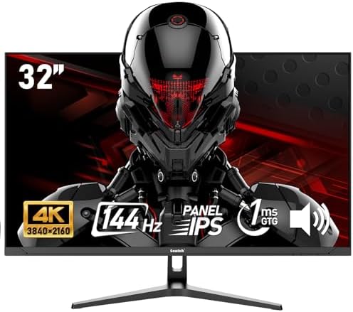 Gawfolk 32 Inch Fast IPS Gaming Monitor 4K 144Hz Computer Monitor UHD ...