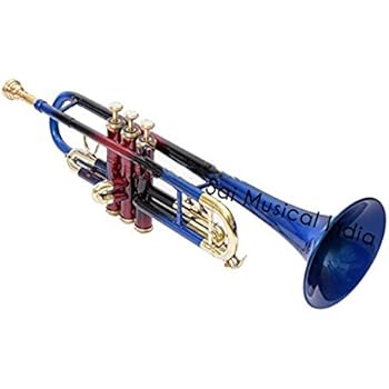 Amazon.com: Sai Musical India Trumpet P-Tr003, Bb Multi Lacquered (Red ...