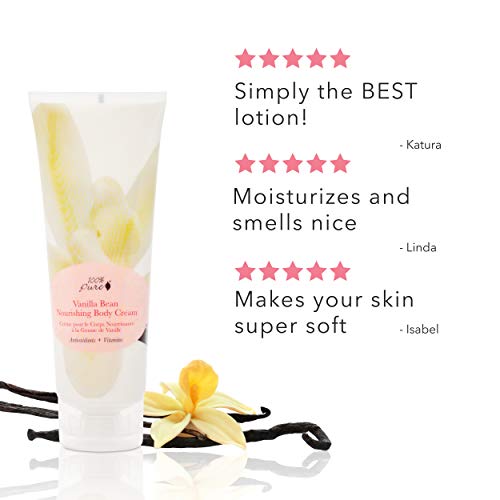 100% PURE Nourishing Body Cream, Vanilla Bean, Body Lotion for Dry Skin ...