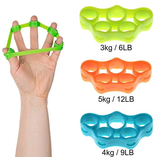 Buy JahyShow Stretcher Hand Resistance Bands, 3 Pack Finger Grip ...