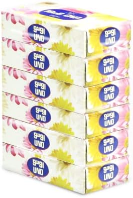 Uno Plus Hard-Pack 2 Ply Facial Tissue, 100 Sheets, 6 Packs price in ...