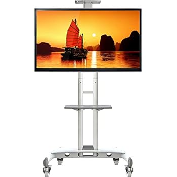 Amazon.com: Mount Factory Rolling TV Cart Mobile TV Stand for 40-65 ...