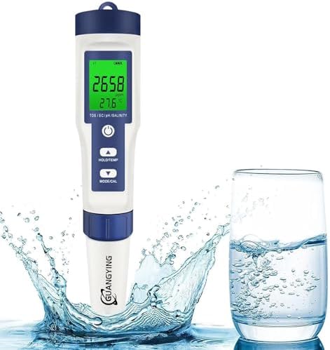 Guang Ying ZD 5 in 1 PH Meter,PH/TDS/EC/Salinity/Temp Meter for Water ...