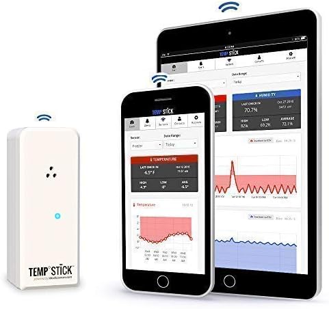 Temp Stick Wireless Remote Temperature & Humidity Sensor. Connects Directly to WiFi. Free 24/7 ...