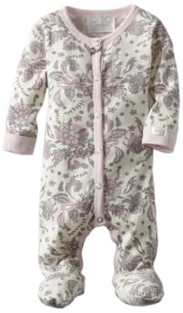Amazon.com: Coccoli Baby Girls' Newborn Floral Footie, Pink/Cream, 3 ...