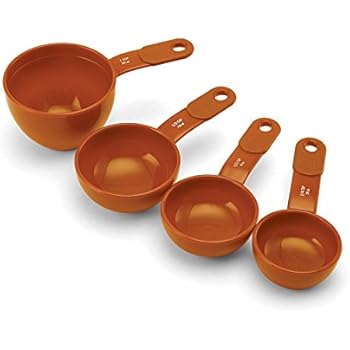 Amazon.com: KitchenAid Classic Plastic Measuring Cups, Tangerine, Set ...