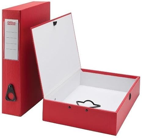 PVC Box File - Red: Amazon.co.uk: Office Products