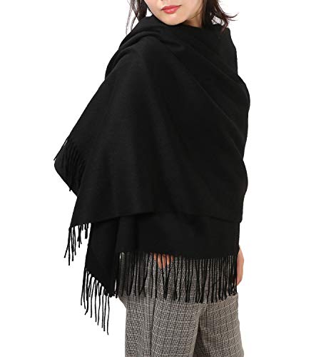 Wool Scarf Women with Fringes Winter Wam Long Extra Large Shawls and ...