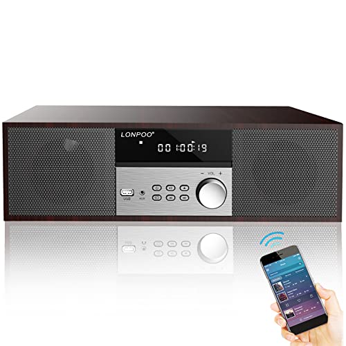Micro Shelf System 30W RMS with CD Player, Bluetooth, USB Playback, FM ...