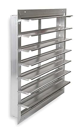 Dayton 20" Backdraft Damper / Wall Shutter, Front Flange, 20-1/2" x 20 ...