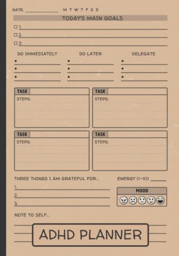 ADHD Planner: Undated Daily & Weekly Schedule Tracker and Journal | Organize Your Life ...