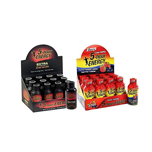 12 Pack of 5 Hour Energy and 12 Pack of 5 Hour Extra Strength, Combo ...