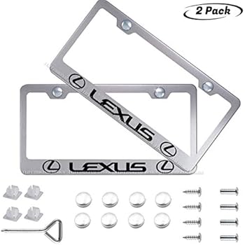 Amazon.com: Lexus License Plate Frame 2pcs (metal): Automotive