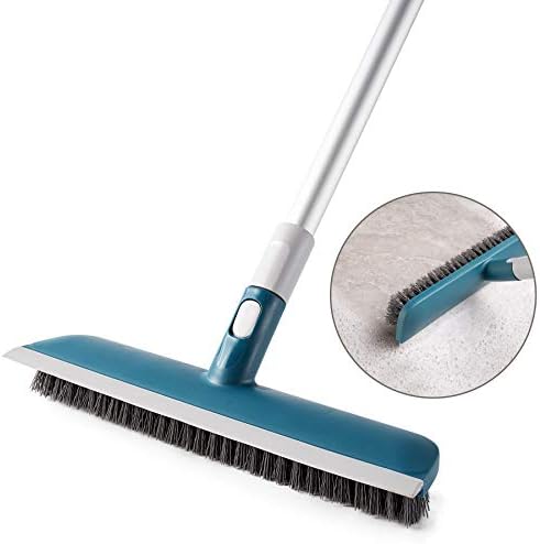 Eyliden Floor Scrub Brush with Soft Scrape, 2-in-1 Function Stiff Bristle Brush, Telescopic ...