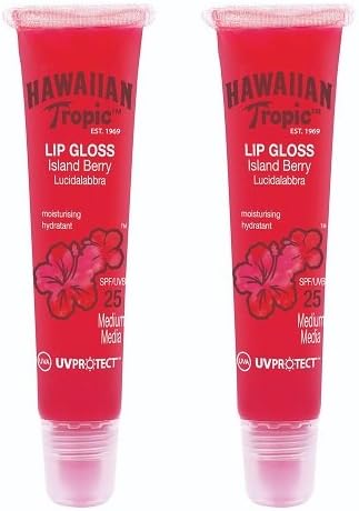 HAWAIIAN TROPIC LIP GLOSS ISLAND BERRY SPF25 MEDIUM: Amazon.es: Hogar