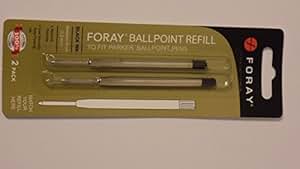 Amazon.com : FORAY(R) Pen Refills for Parker(R) Ballpoint Pens, Medium ...