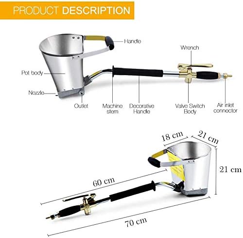 TOPQSC Cement Mortar Spray Gun Hopper Gun 4 Jet Hopper Plaster Concrete ...