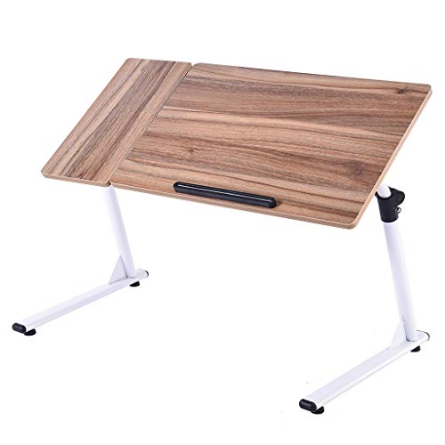 Yuege Angle & Height Adjustable Rolling Table Desk Laptop Notebook ...