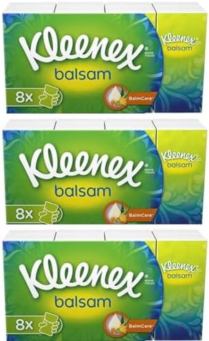 Kleenex Balsam Multipack Tissues 8 Pocket Packets of 9 Sheets Each ...
