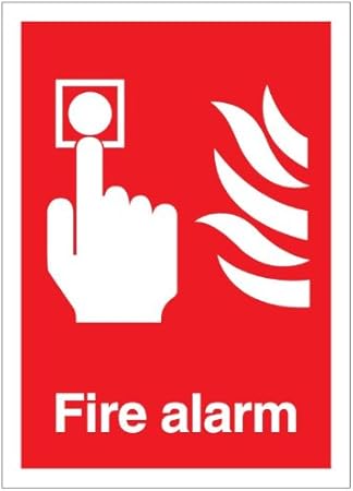 Fire Alarm Sticker 14cm x 10cm - Health and Safety Fire Sign - Premium ...