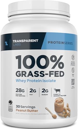 Transparent Labs Grass-Fed Whey Protein Isolate - Naturally Flavored ...