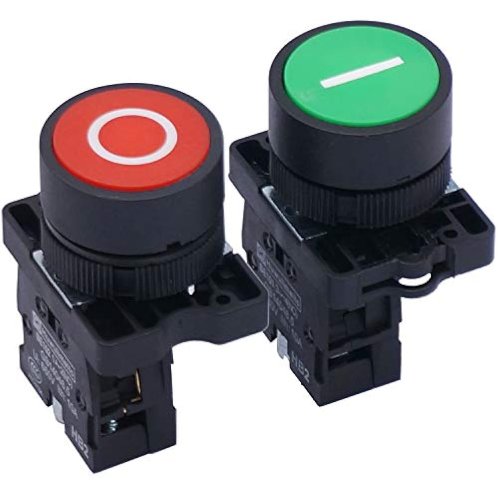 Tiass 22mm AC 660V 10A Momentary I O Red Green Sign NO NC Push Button Tiass 22mm AC 660V 10A Momentary I O Red Green Sign NO NC Push Button