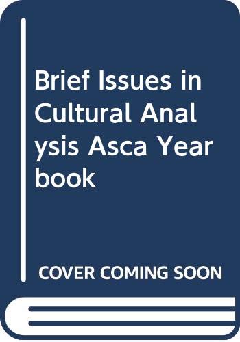 Brief Issues in Cultural Analysis ASCA Yearbook: Peeters Publishers ...