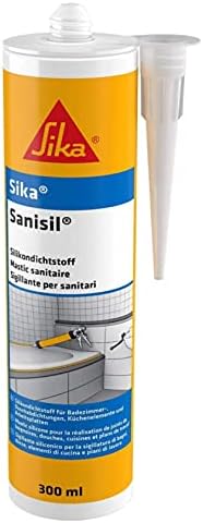 Sika Sanisil Sanitary Silicone Sealant with Anti-Mould, White, 300 ml – BigaMart