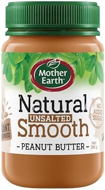 Mother Earth Natural Unsalted Smooth Peanut Butter, No Added Sugar, 380 ...