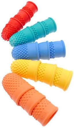 5 Assorted Rubber Thimblettes - Rubber Thimbles For Note and Document ...