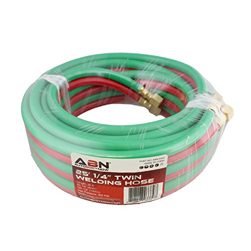 ABN Oxygen Acetylene Hose 1/4 Inch B Fittings Twin Welding Hose Oxy ...