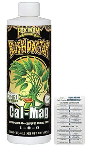 FoxFarm Bush Doctor Cal-Mag - 1 Pint (16 fl oz) + Twin Canaries Chart ...