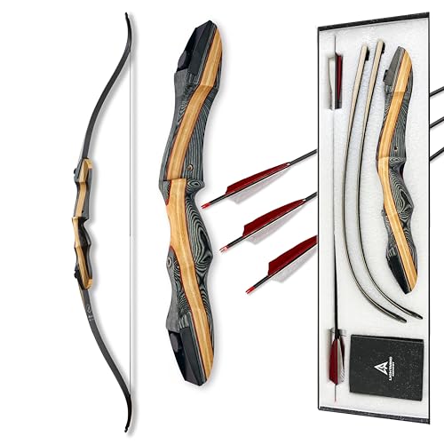 Lightning Archery Recurve Bow and Arrow Set 62" Archery Hunting Bow ...