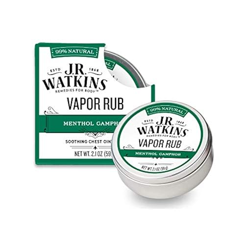 J.R. Watkins Natural Menthol Camphor Chest Rub, Flu and Cold Relief ...