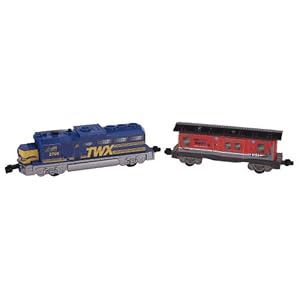 Amazon.com: Power Trains Motorized Train Set Freight Industrial Engine ...